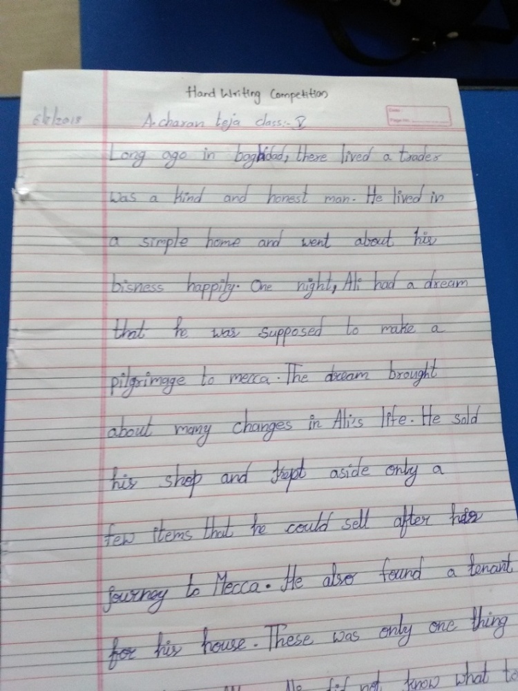 Handwriting Competition at Nagole (9) | Spring Board Academy and ...