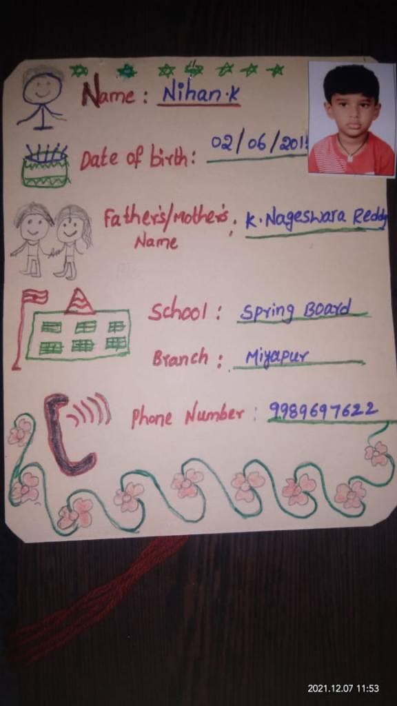 Art Id card05 | Spring Board Academy and International Preschools